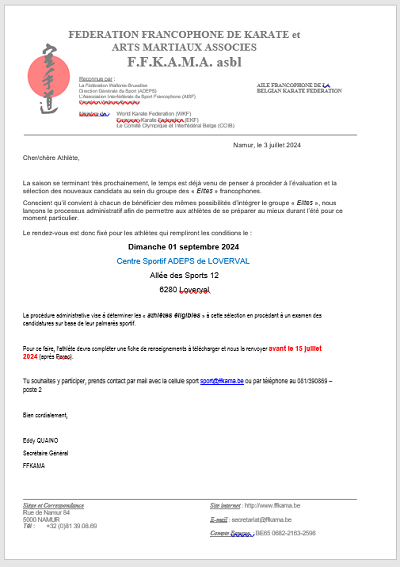 FFKAMA - Fédération Francophone de Karaté - Accueil FFKAMA